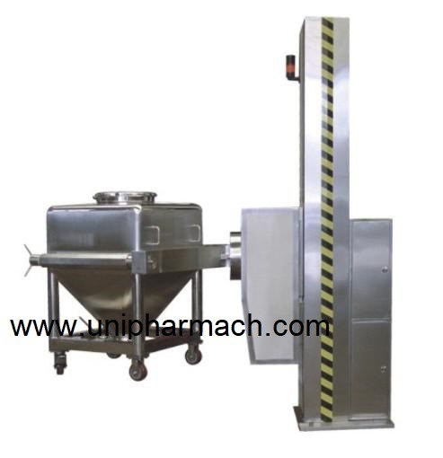 Pharmaceutical Machinery Single-Column Lifting Hopper Type Mixer